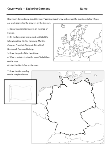 German cover work / cover lesson - Exploring Germany | Teaching Resources