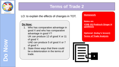 Terms of Trade (Part 2) | Teaching Resources