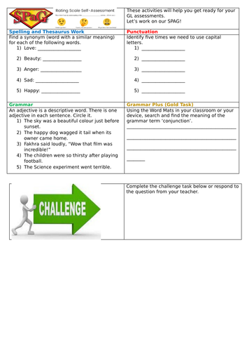 SPAG Tasks | Teaching Resources