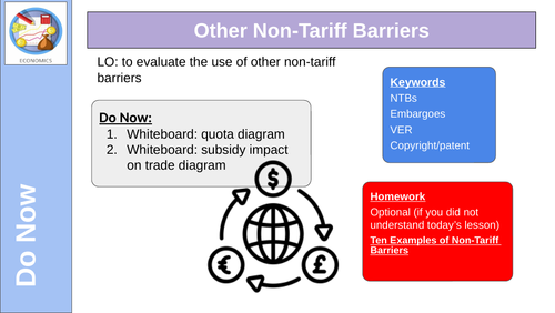 non tariff barriers | Teaching Resources