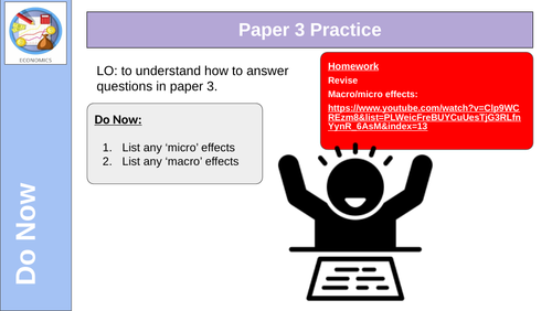 Edexcel Economics Paper 3 Practice | Teaching Resources