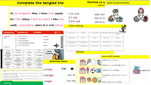 Dynamo 2 Module 1- En vacances | Teaching Resources