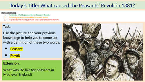 7. The Peasants Revolt | Teaching Resources