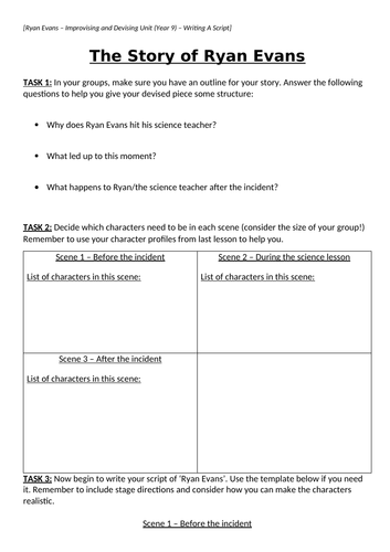 Year 9 - Devising and Improvising | Teaching Resources