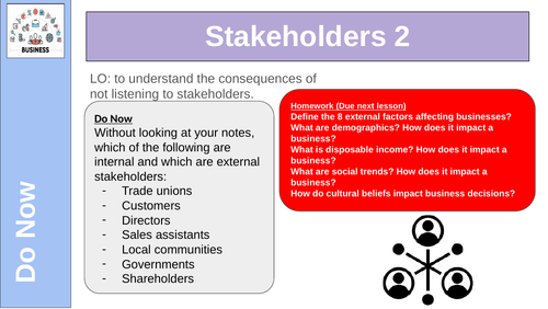 Stakeholders Business 2 | Teaching Resources