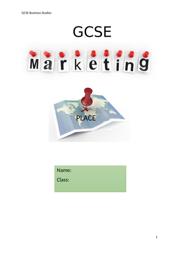 Marketing Mix- Place Booklet | Teaching Resources