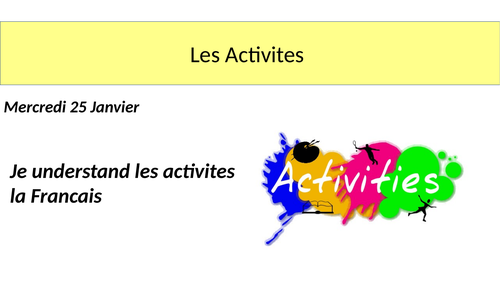 French Activitys YR7 | Teaching Resources