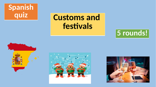 Spanish Quiz Customs and Festivals | Teaching Resources