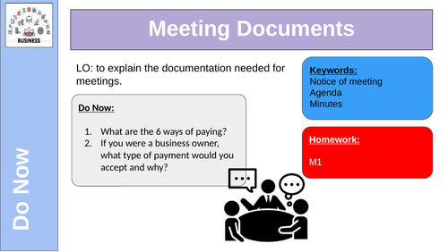 Meeting Documents | Teaching Resources
