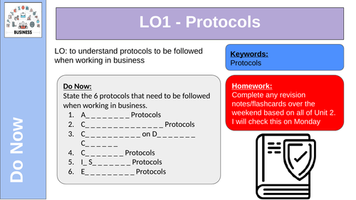 Business Protocols | Teaching Resources