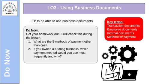Using Business Documents | Teaching Resources