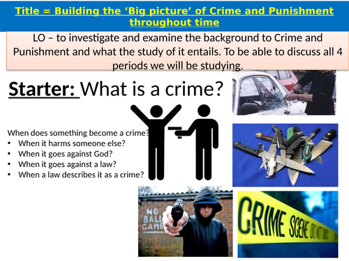 Overview lesson for Crime and Punishment | Teaching Resources