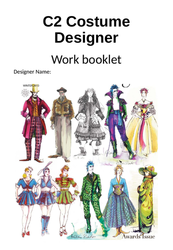 GCSE Drama Component 2 Costume Designer Workbook | Teaching Resources