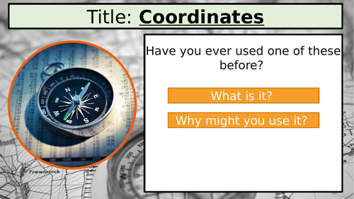 Map Skills Compass Directions And Coordinates Teaching Resources
