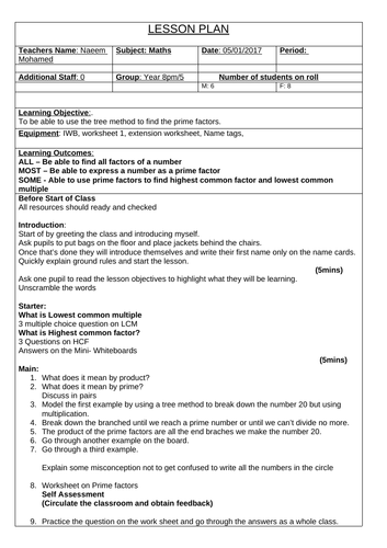 Prime Factors Teaching Resources