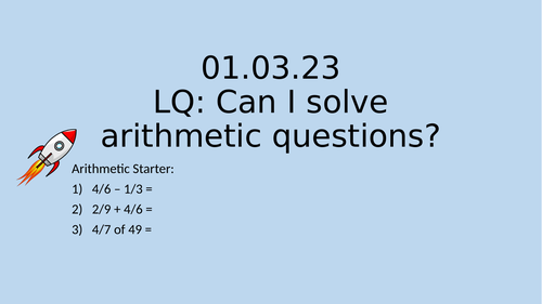 Maths Arithmetic Lesson Bundle Teaching Resources