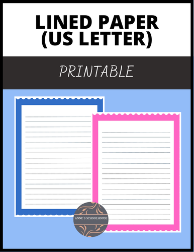 Lined Paper (US Letter)/Writing Paper | Teaching Resources