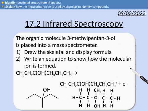 OCR AS Chemistry: 17.2 Infrared Spectroscopy | Teaching Resources