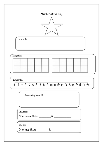 Number of the day to 20 | Teaching Resources