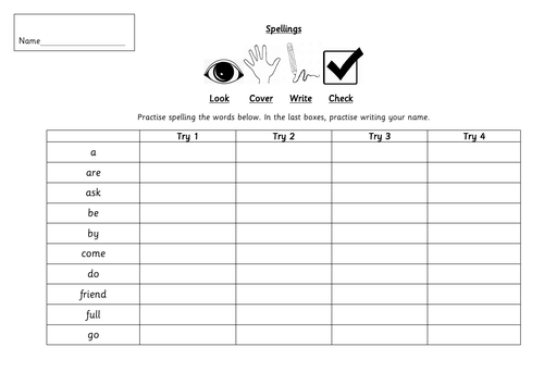 Spelling year 1 common exception words | Teaching Resources