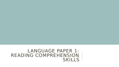 Pearson Edexcel LIFT 2.0 English Language Paper 1 Non-Fiction Sea ...