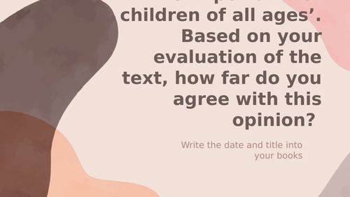 Pearson Edexcel 2.0 LIFT Paper 1 Non-Fiction Children and Sleep ...