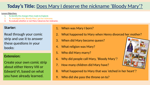 6. 'Bloody Mary' | Teaching Resources