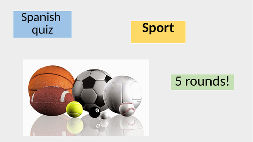 Spanish Sports Quiz | Teaching Resources