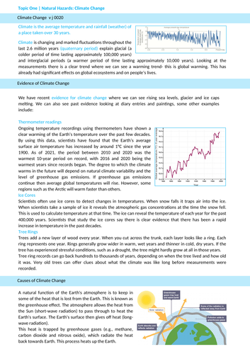 Climate Change Revision Guide | Teaching Resources Climate Change Revision Guide | Teaching Resources