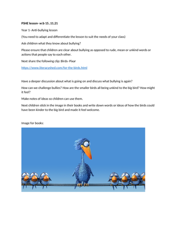 Anti-bullying lessons- Year 1 to Year 6 | Teaching Resources