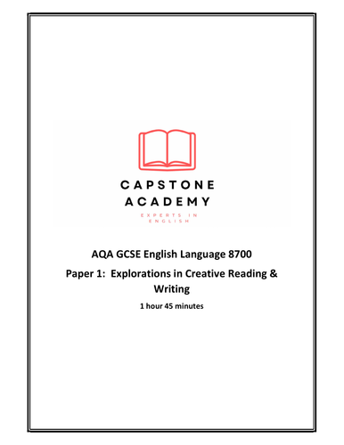 5 x AQA English Language GCSE Paper 1 Sample Papers | Teaching Resources