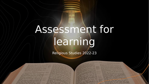 Assessment For Learning booklet for RE | Teaching Resources