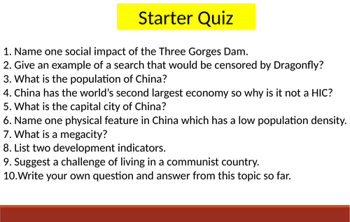 KS3 Geography - China - One Child Policy | Teaching Resources KS3 Geography - China - One Child Policy | Teaching Resources