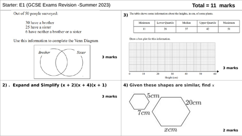 Retrieval starters GCSE | Teaching Resources Retrieval starters GCSE | Teaching Resources