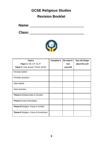 GCSE Religious Studies Booklet (Christianity & Islam) | Teaching Resources