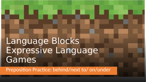 PREPOSITION GAME- Speech Therapy/ DLD/ expressive language/ SLCN/ early ...