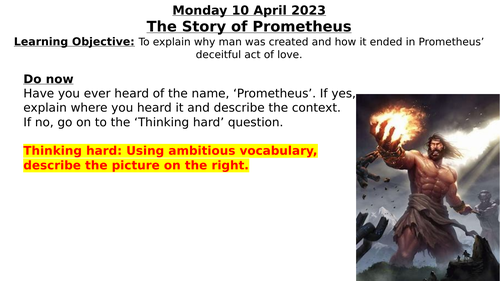 The Story of Prometheus | Teaching Resources