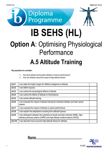 Option A - IB SEHS (HL) | Teaching Resources