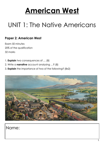 Native American Way of Life, Edexcel, 7 lessons | Teaching Resources