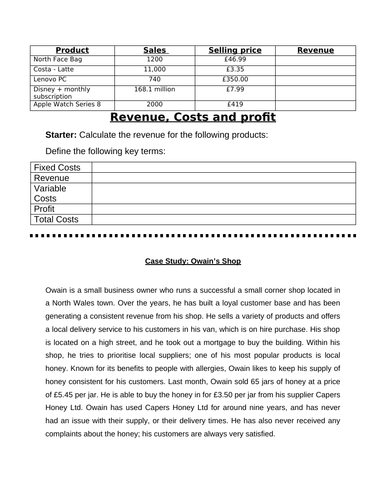 Finance case study | Teaching Resources Finance case study | Teaching Resources