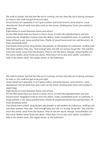 'Ghost boys' How does the author describe Jerome's neighbourhood ...