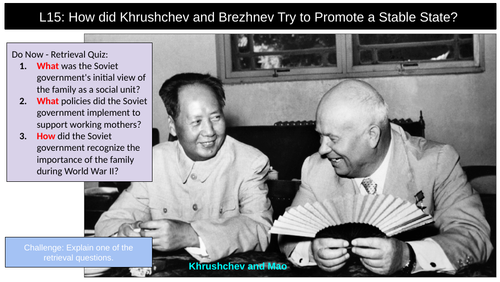 Khrushchev Brezhnev Stable State USSR | Teaching Resources