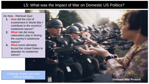 Impact of War on Domestic US Vietnam Korea | Teaching Resources