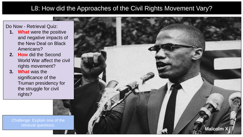 Civil Rights Movement King Malcolm X | Teaching Resources