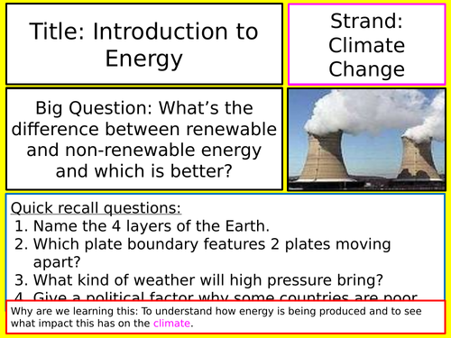 An introduction to Energy | Teaching Resources