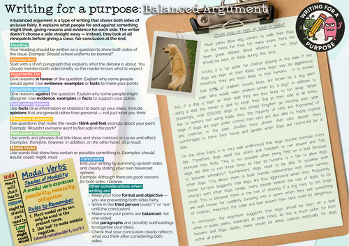 Writing for a Purpose: Balanced Argument | Teaching Resources