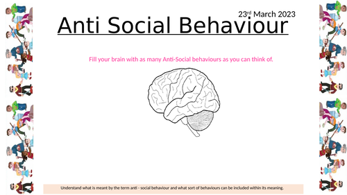 Anti Social Behaviour | Teaching Resources