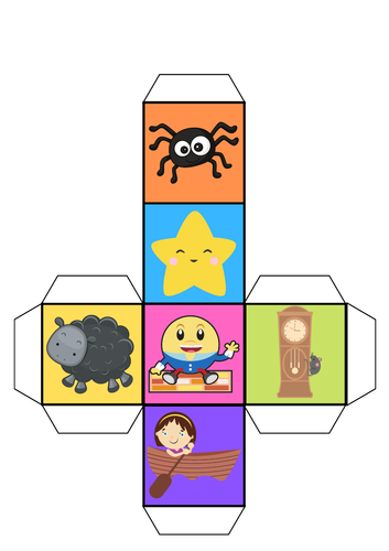 Phase One Phonics - 2 x Nursery Rhyme dice. | Teaching Resources