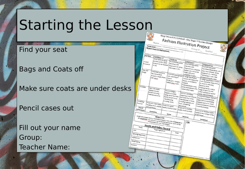 KS3 DT Street Art Fashion Illustration Project | Teaching Resources