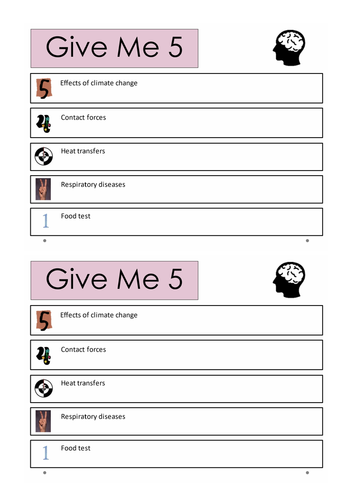 Year 9 science retrieval activities | Teaching Resources